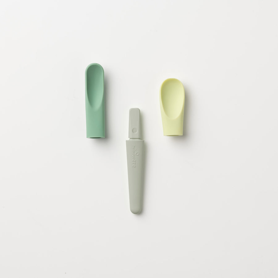 Pre2Pro Self-Feeding Spoon Set - Green Energy | Miniware