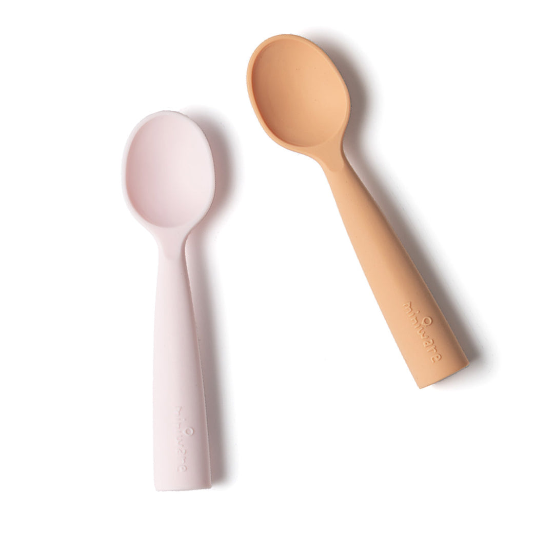 Silicone Training Spoon 2-pack - Candy + Toffee | Miniware
