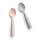 Silicone Training Spoon 2-pack - Peach + Grey | Miniware